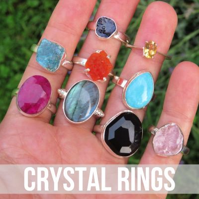 Crystal Rings | Healing Stone Rings in Wire Wrapped, Bands, & Points ...