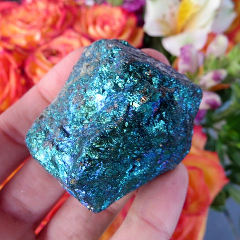 Peacock Ore Stone | Chalcopyrite Crystal – Crystalline Dream