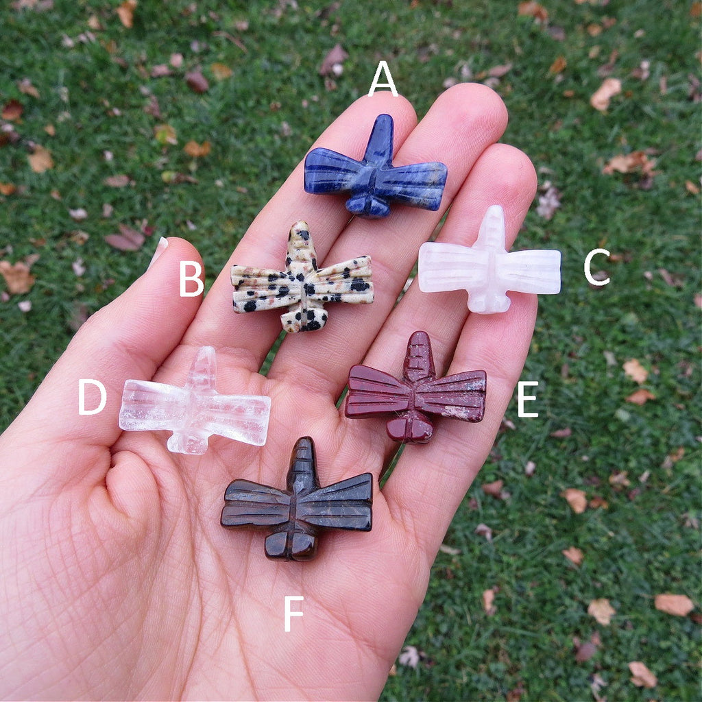 Mini Crystal Dragonfly Figurine 1" | Carved Stone Animal – Crystalline ...